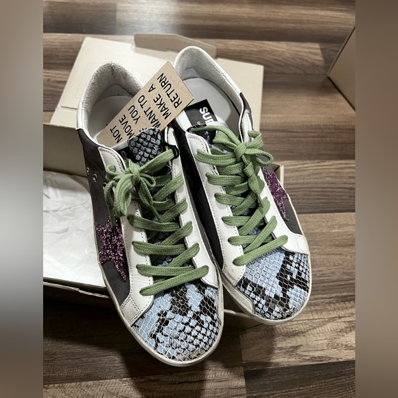 Golden Goose | Shoes | Golden Goose Grey And Python Superstar 38 | Poshmark